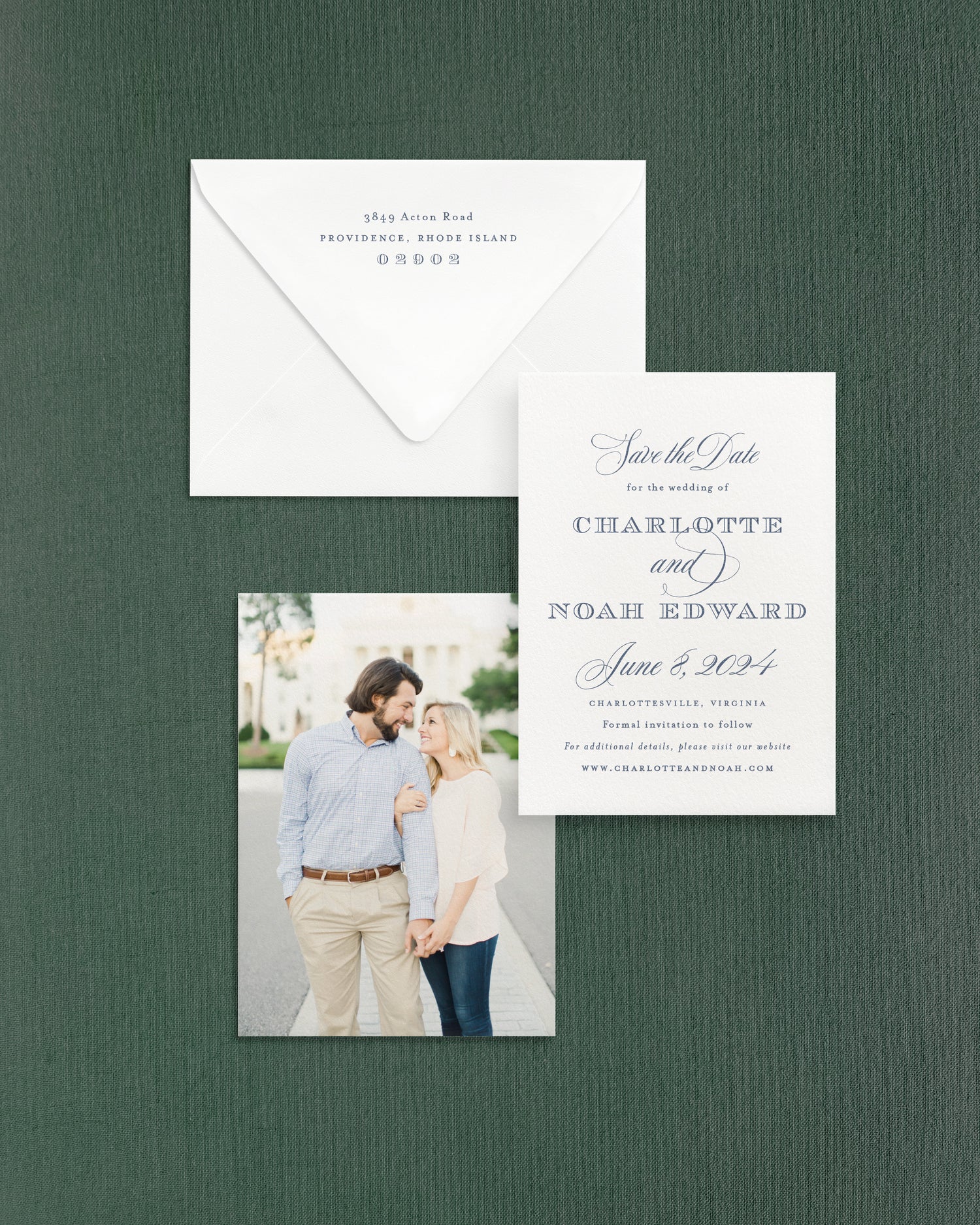Charlotte Vertical Save the Date No. 2 – Empress Stationery