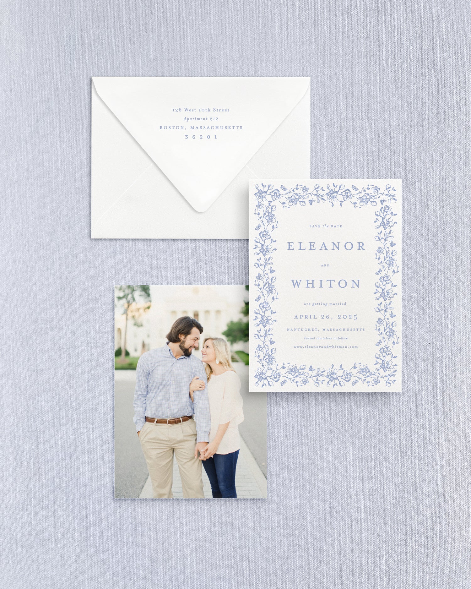 Eleanor Vertical Save the Date No. 2 - Ft. Floral Frame – Empress ...