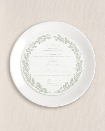 Round Dinner Menus – Empress Stationery