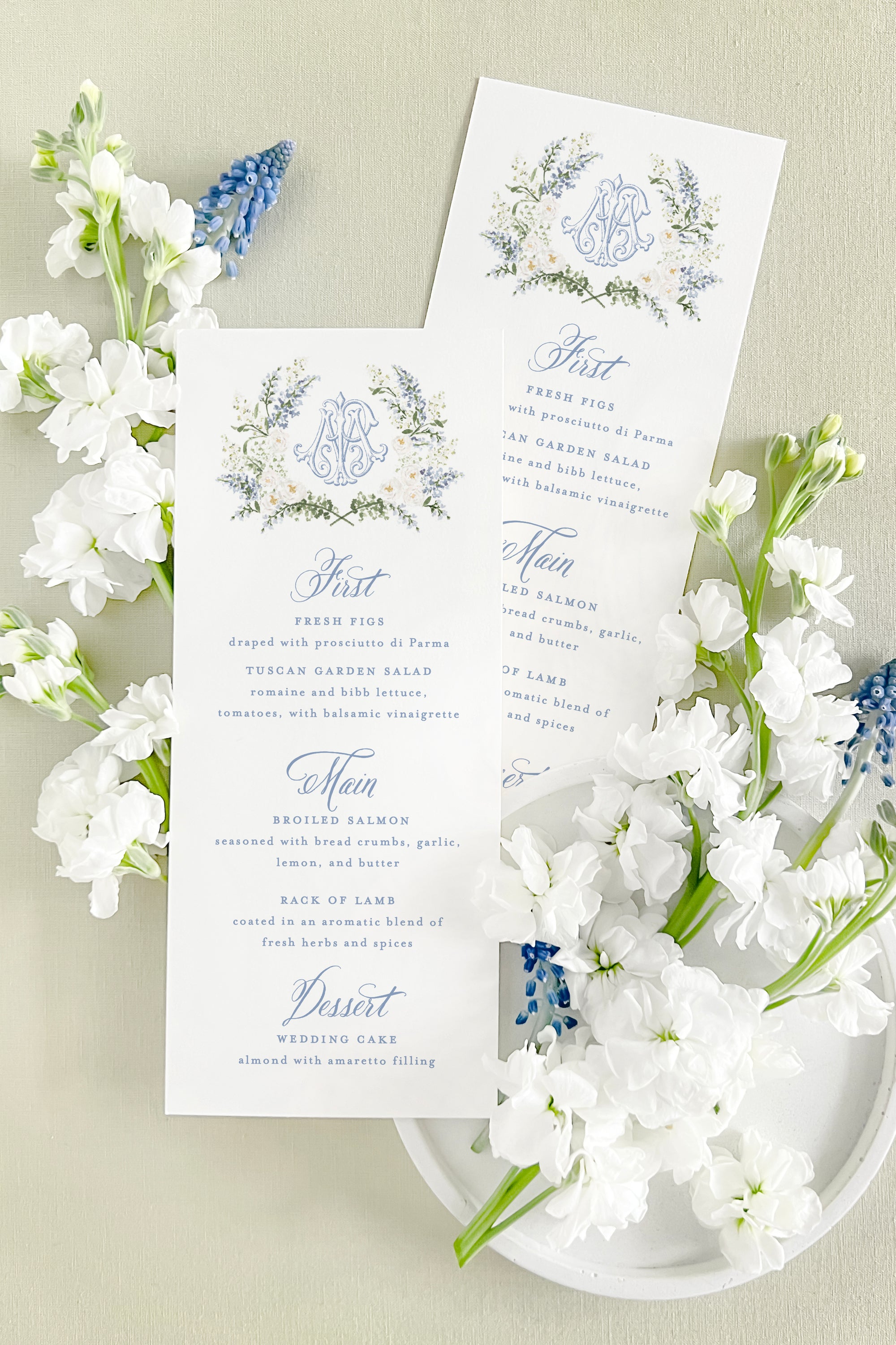 Louisa Seated Dinner Menus – Empress Stationery