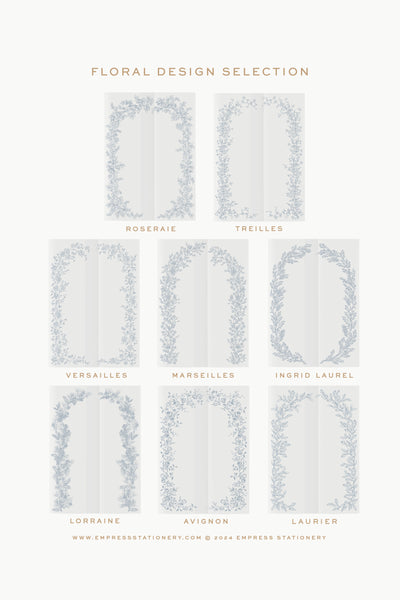 Floral Arch Vellum Cover – Empress Stationery