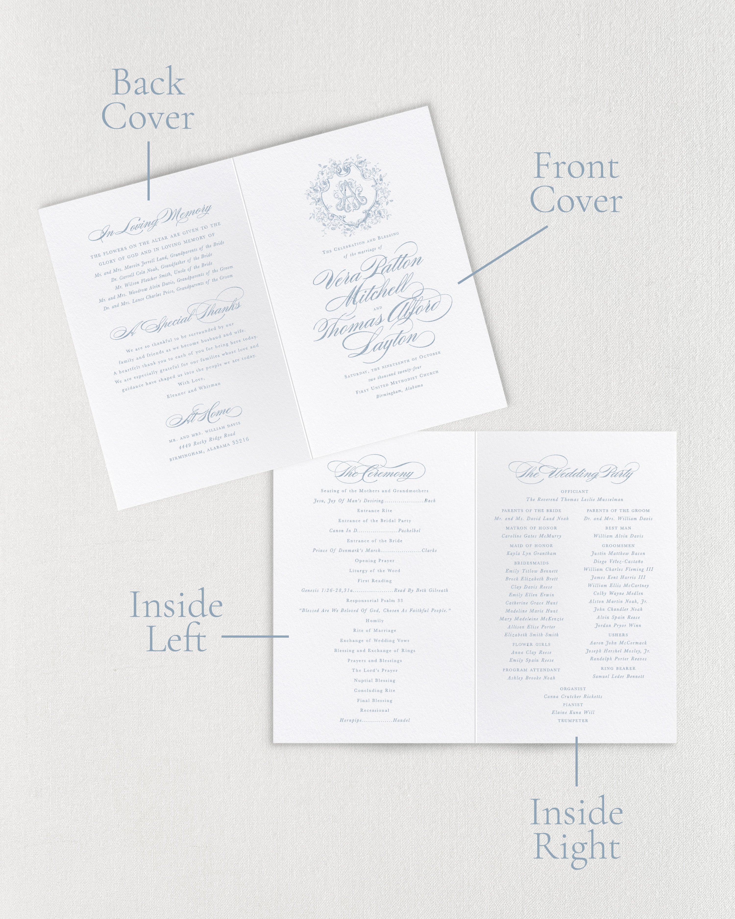 Folded Programs – Empress Stationery