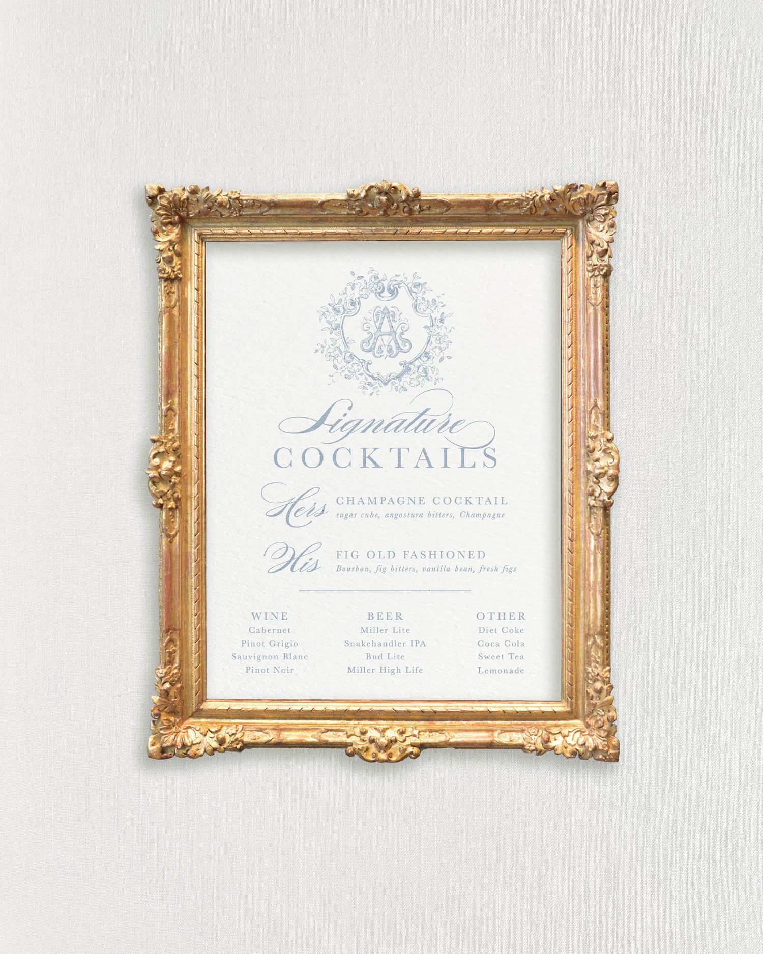 Vera 8 x 10 Signage – Empress Stationery