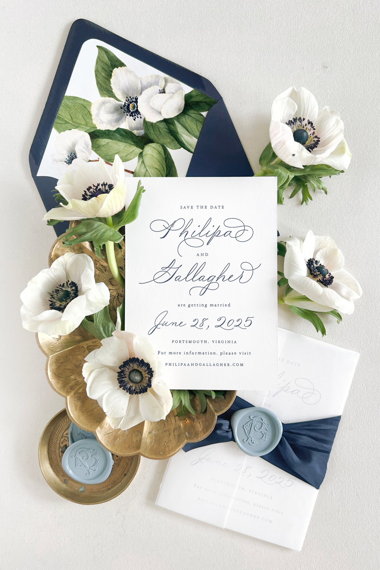 Vivienne Vertical Save the Date No. 2 – Empress Stationery