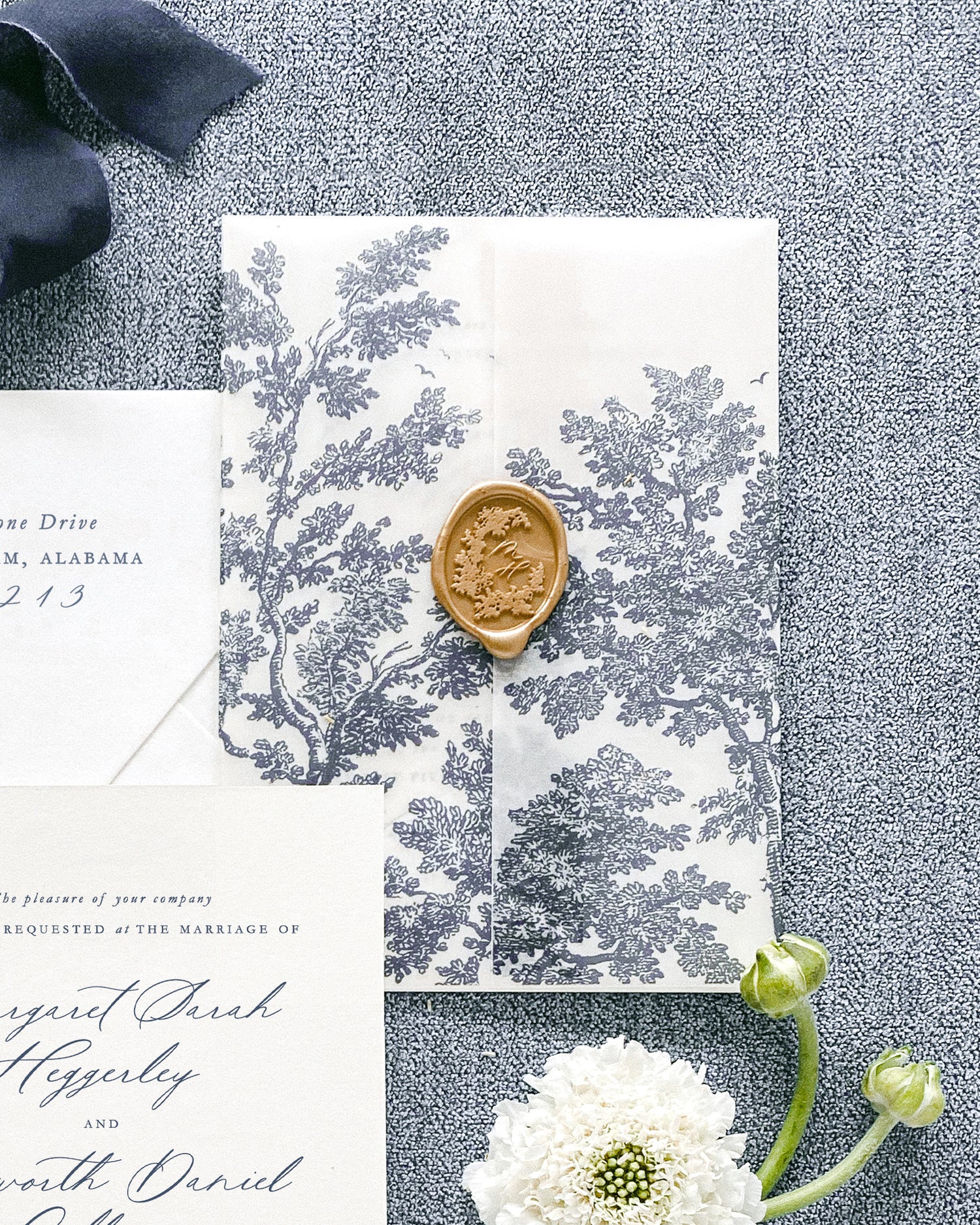 Tree Toile Vellum Cover – Empress Stationery